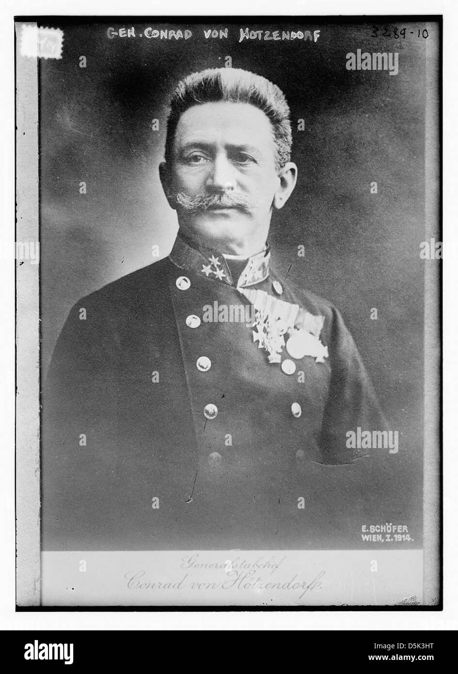 A portrait of General Conrad von Hotzendorf, a prominent officer in the ...
