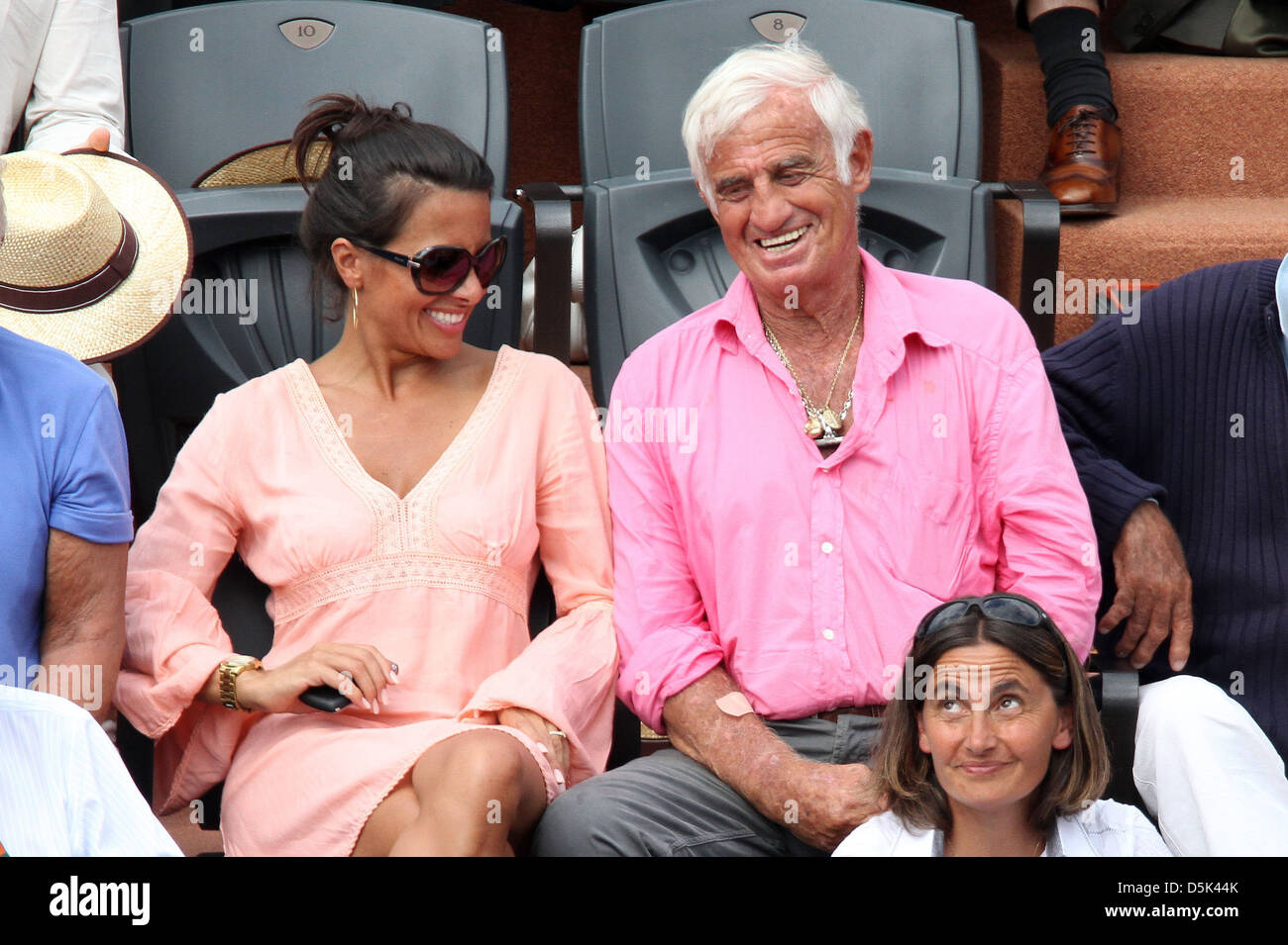 Jean-Paul Belmondo and Barbara Gandolfi at the Roland Garros French ...