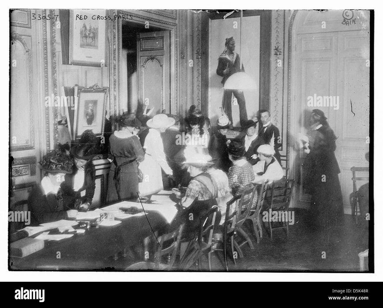 A photograph taken by the Library of Congress, depicting a Red Cross ...