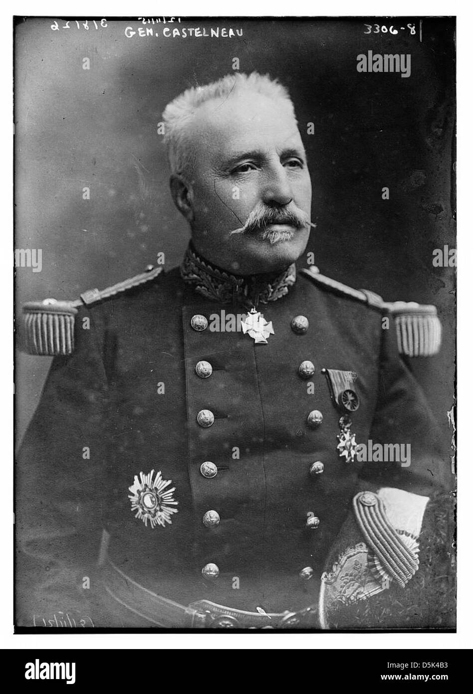 This portrait depicts French General Castelnau, a key military figure ...