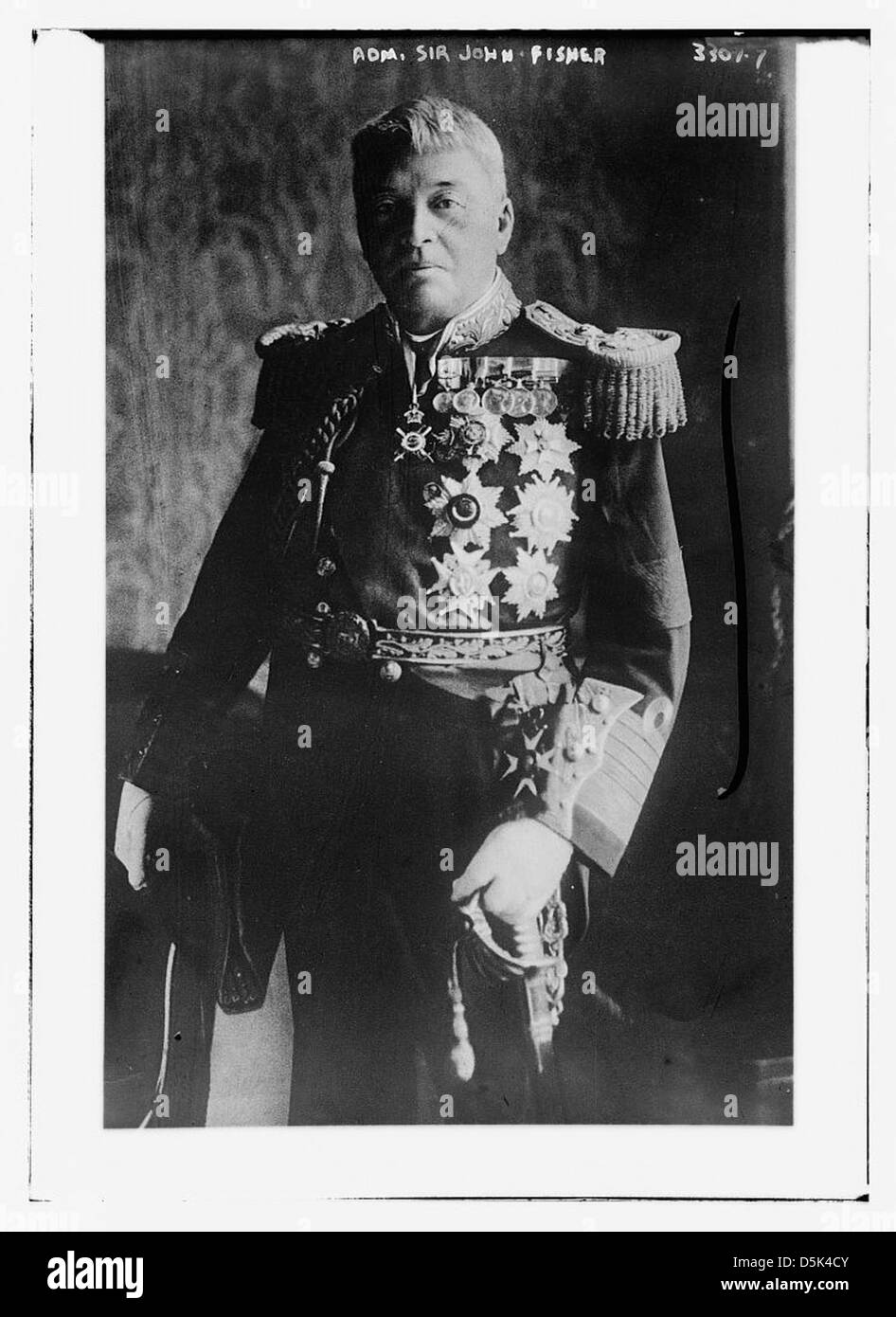 A formal portrait of Admiral Sir John Fisher, a distinguished figure in ...