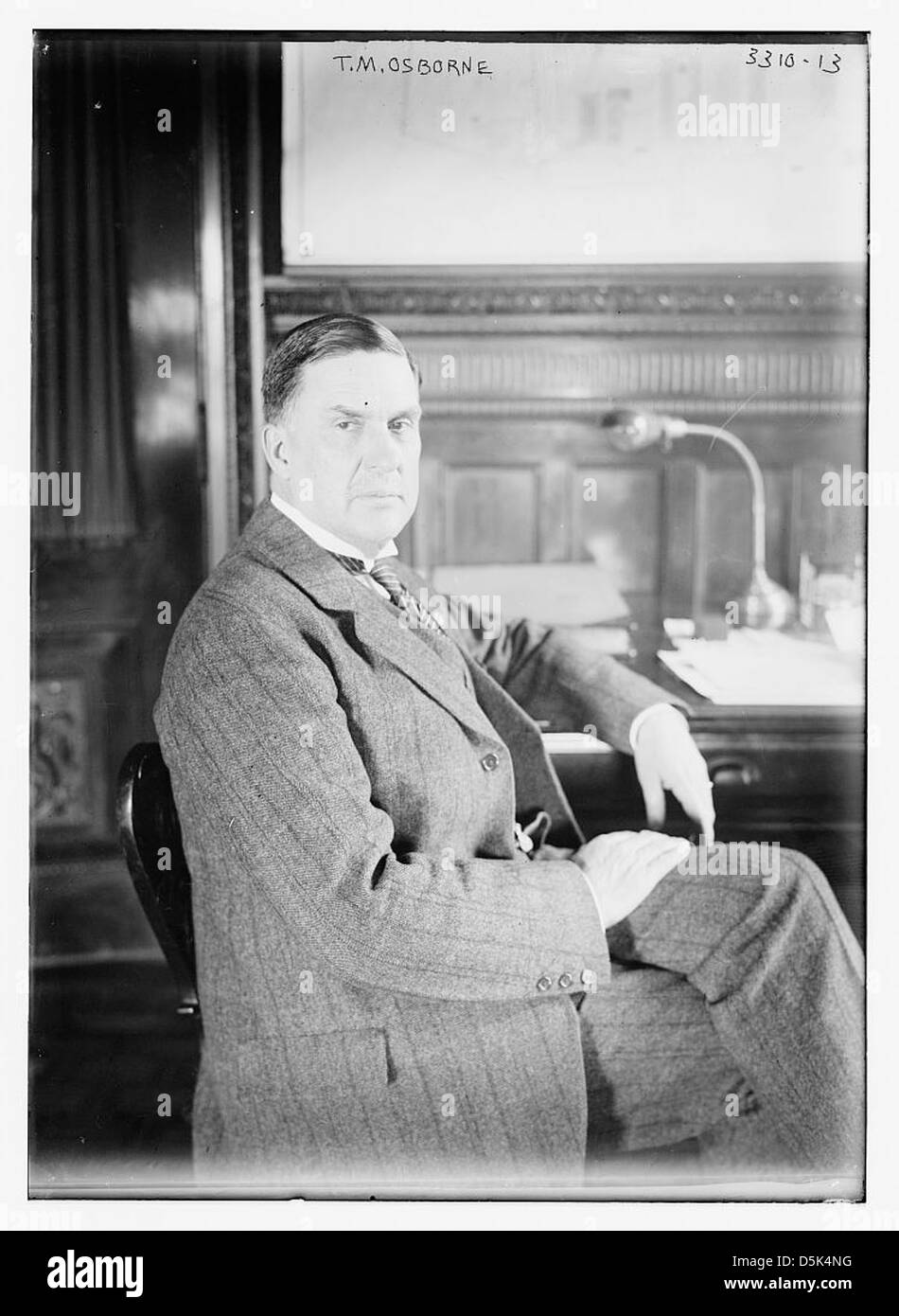 Warden T.M. Osborne at Sing Sing Prison, New York. He was a prominent ...