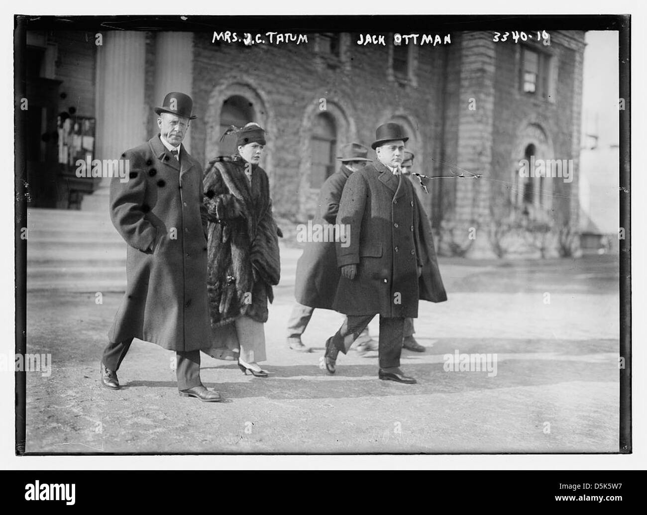 This image depicts Mrs. J.C. Tatum and Jack Ottman, with a backdrop of ...