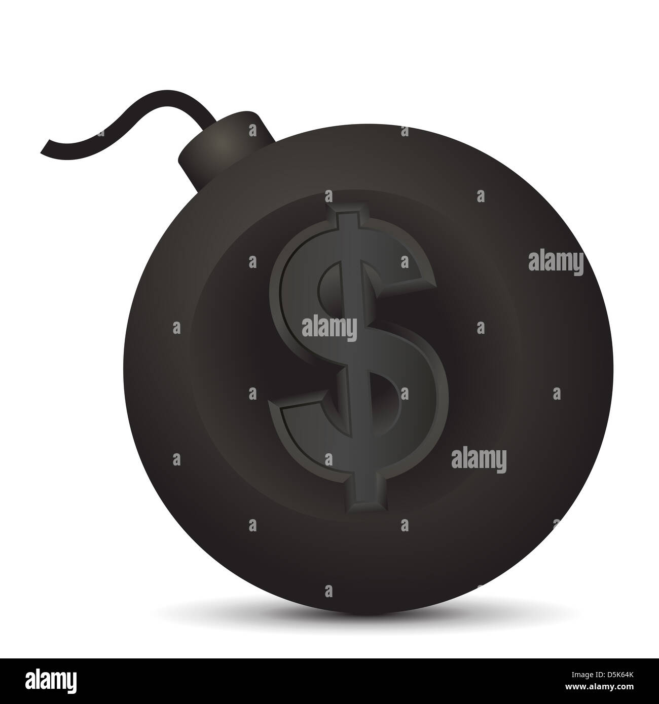 Vector illustration of large round bomb with dollar symbol Stock Photo ...