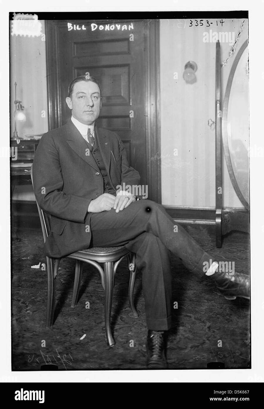 This photograph depicts Bill Donovan, known as 'Wild Bill Donovan,' a ...