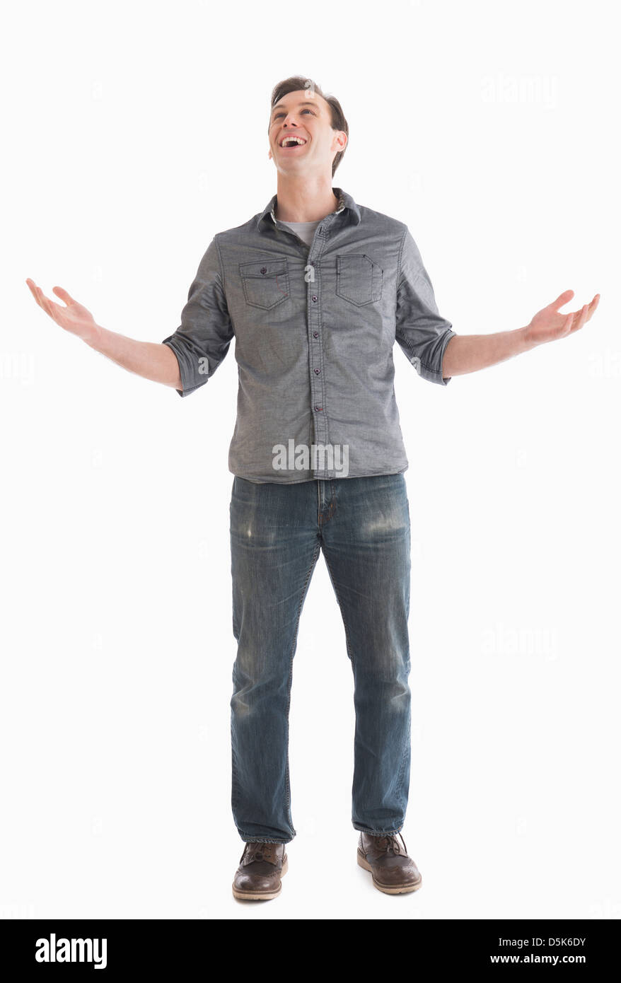 Excitement gesturing smiling hi-res stock photography and images - Alamy