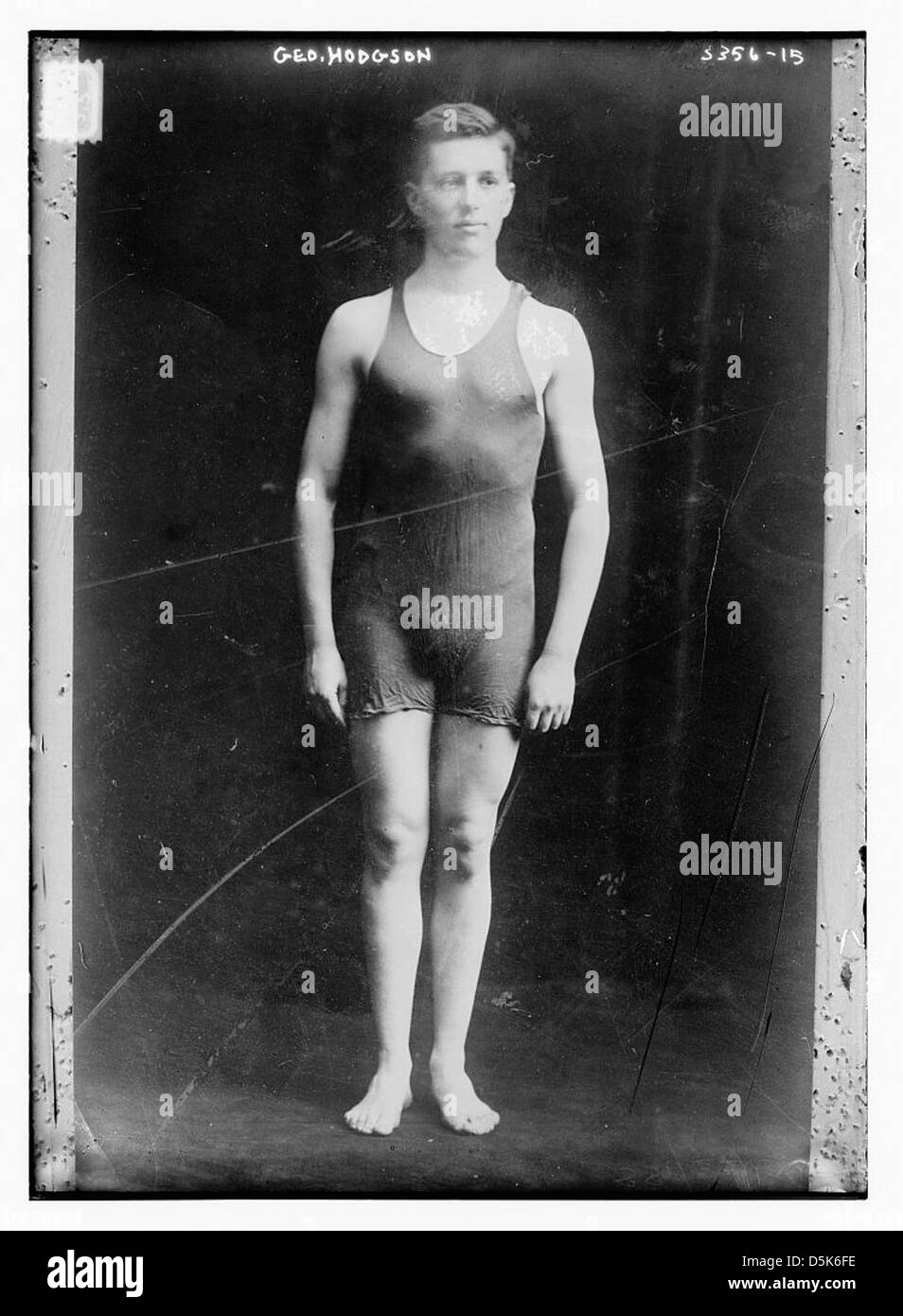 A photograph of George Hodgson, a Canadian swimmer, taken between 1912 ...