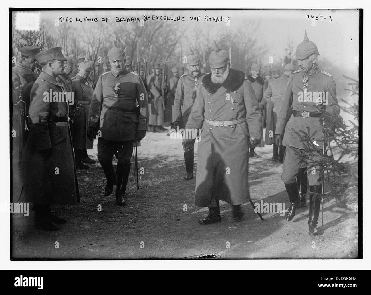 King Ludwig III of Bavaria and Excellenz von Strantz are depicted in this photograph, likely ...