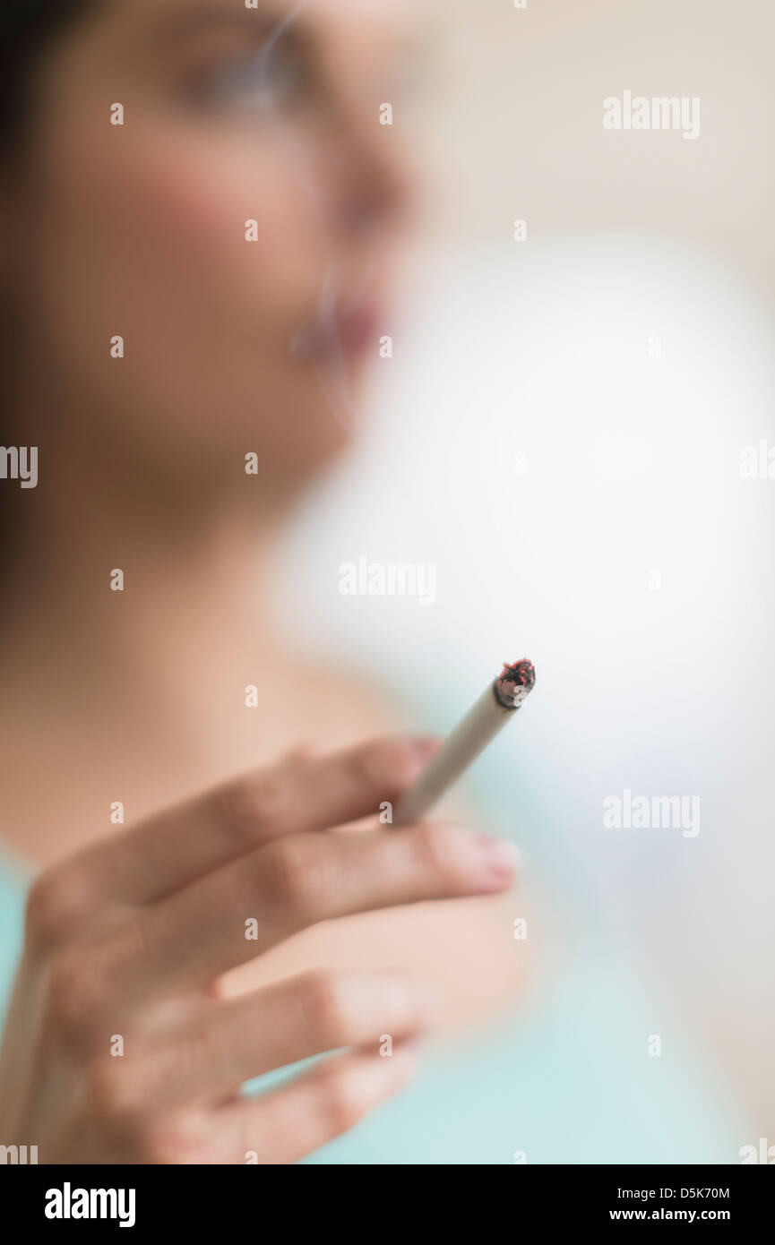 Woman Smoking Cigarette Hi Res Stock Photography And Images Alamy