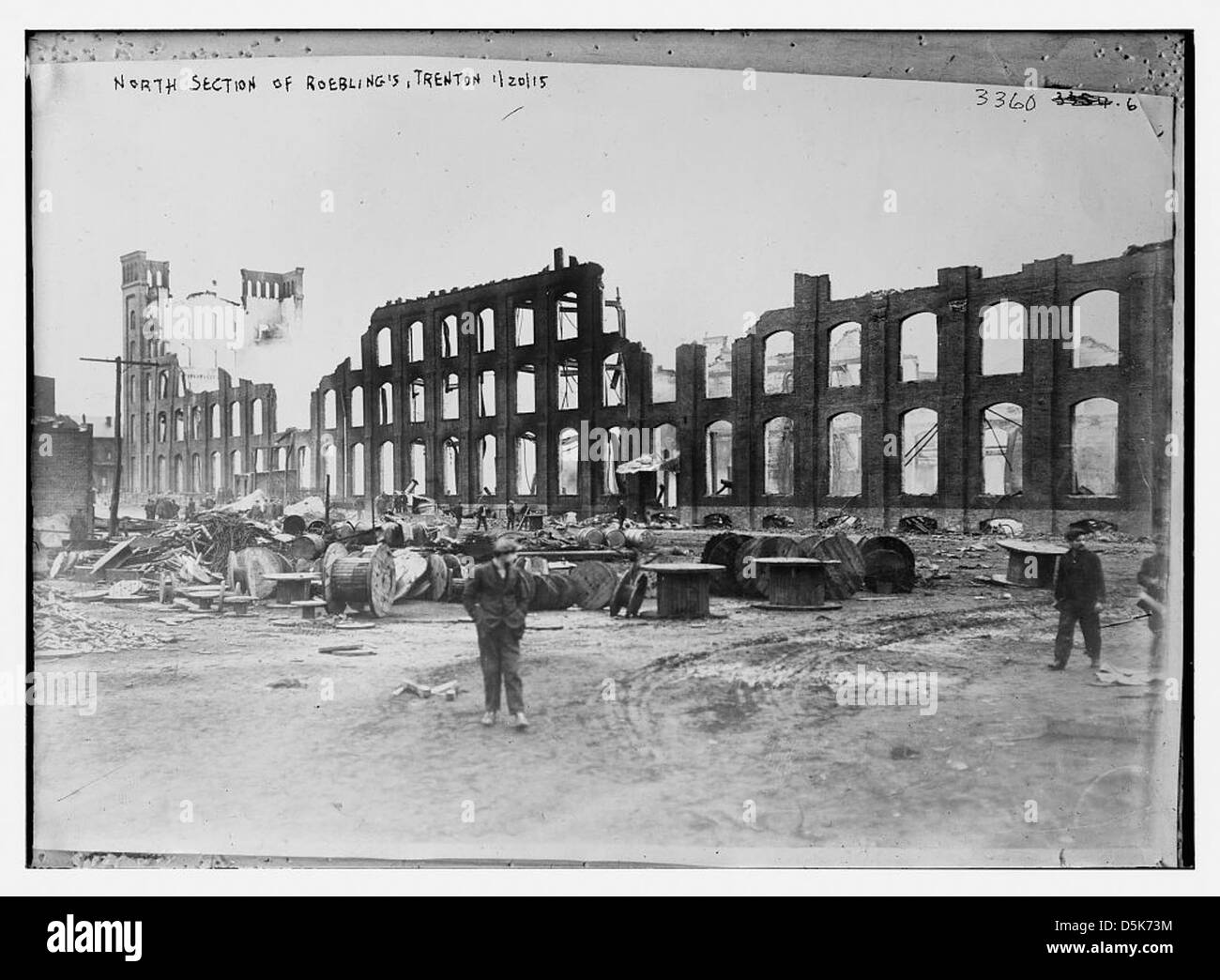The North Section of the Roebling & Sons factory in Trenton, New Jersey ...