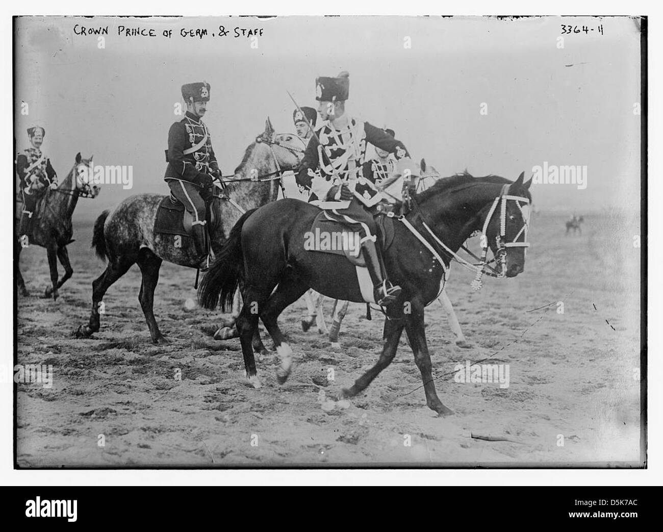 A photograph of the Crown Prince of Germany and his staff, taken during ...