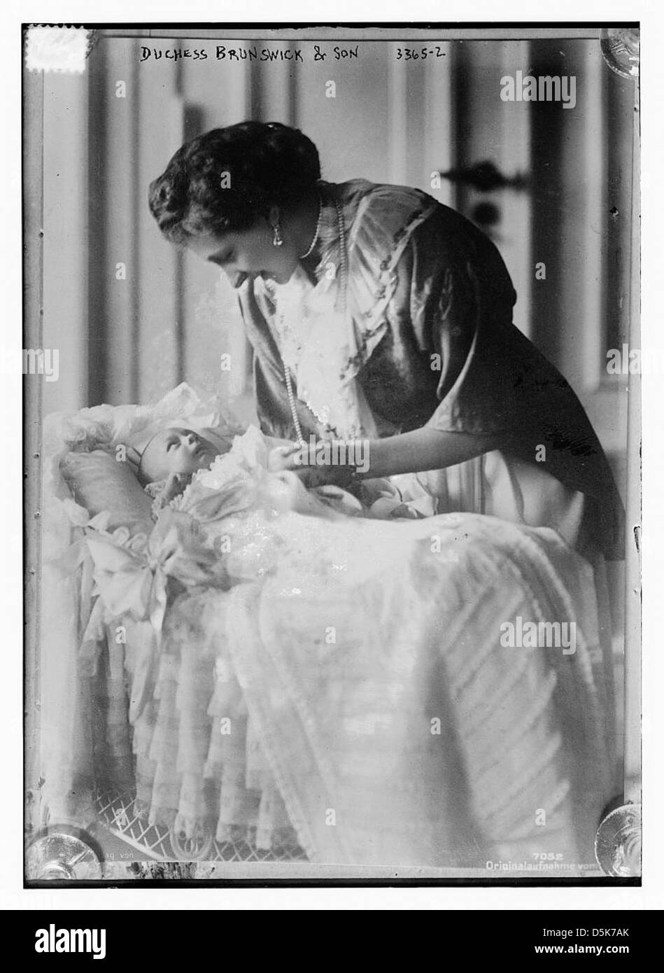 This image shows the Duchess of Brunswick with her son, Victoria Louise ...