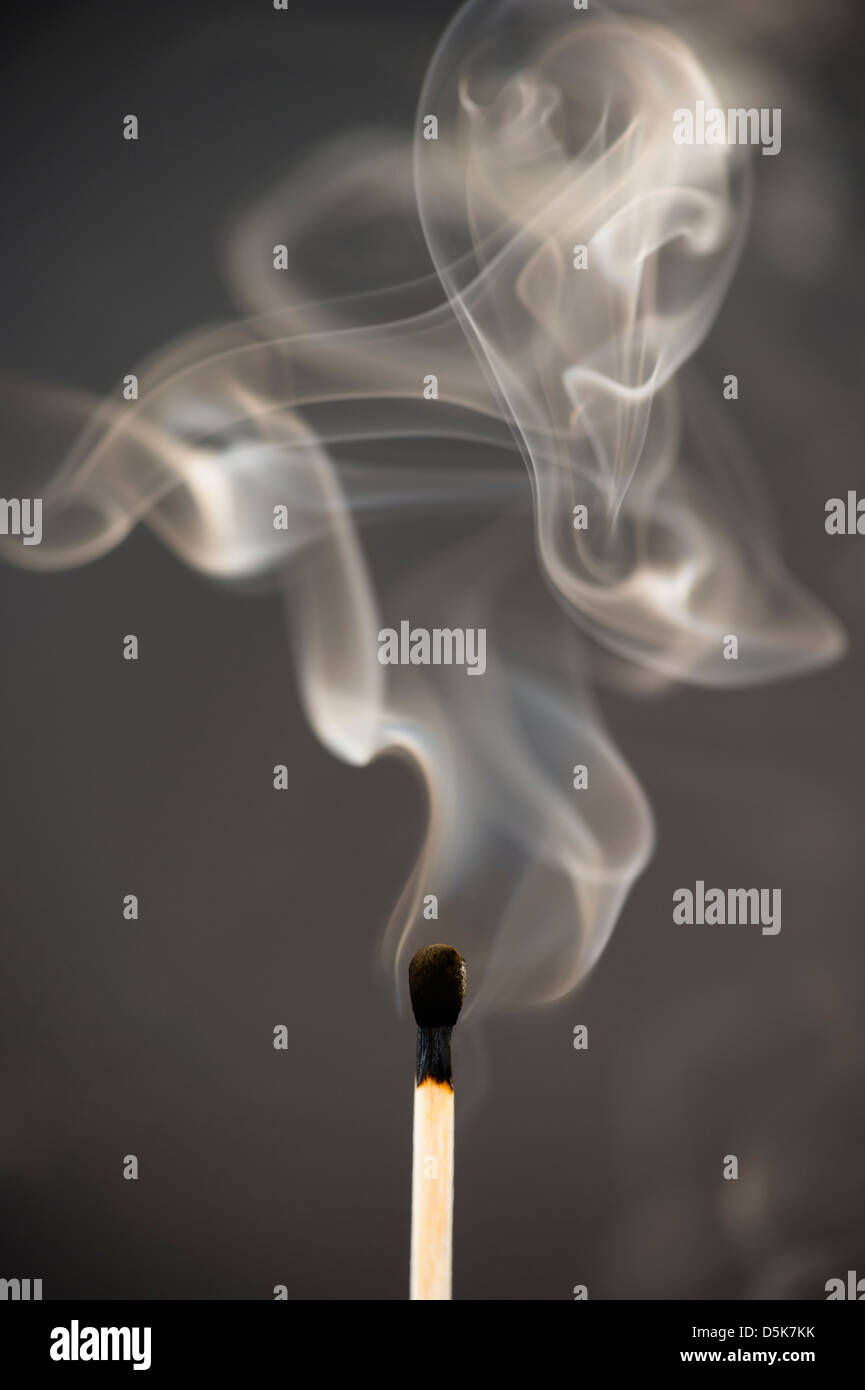 Studio shot of burnt matchstick Stock Photo - Alamy