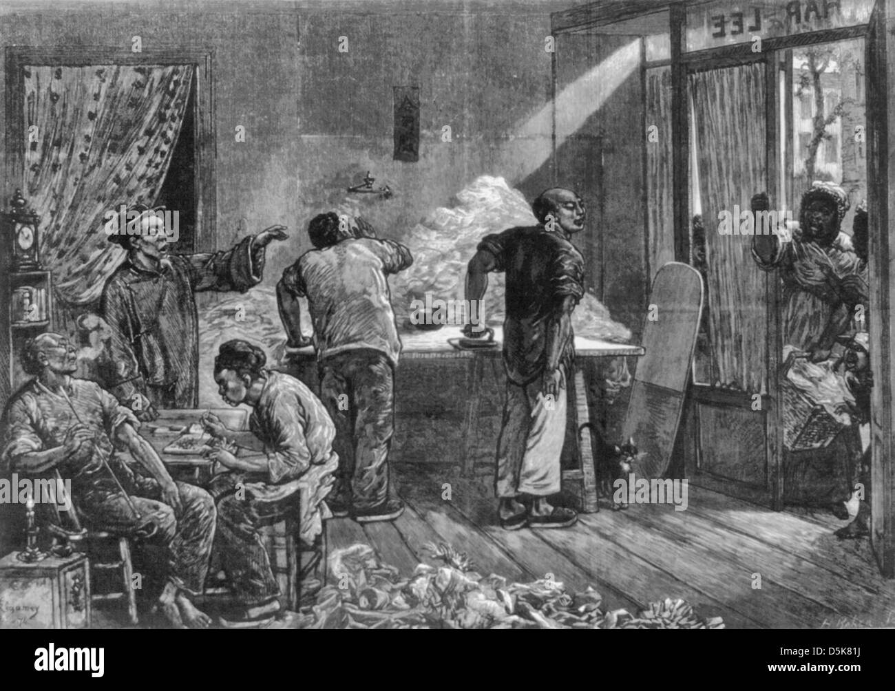 Washerwomen 1870's hi-res stock photography and images - Alamy