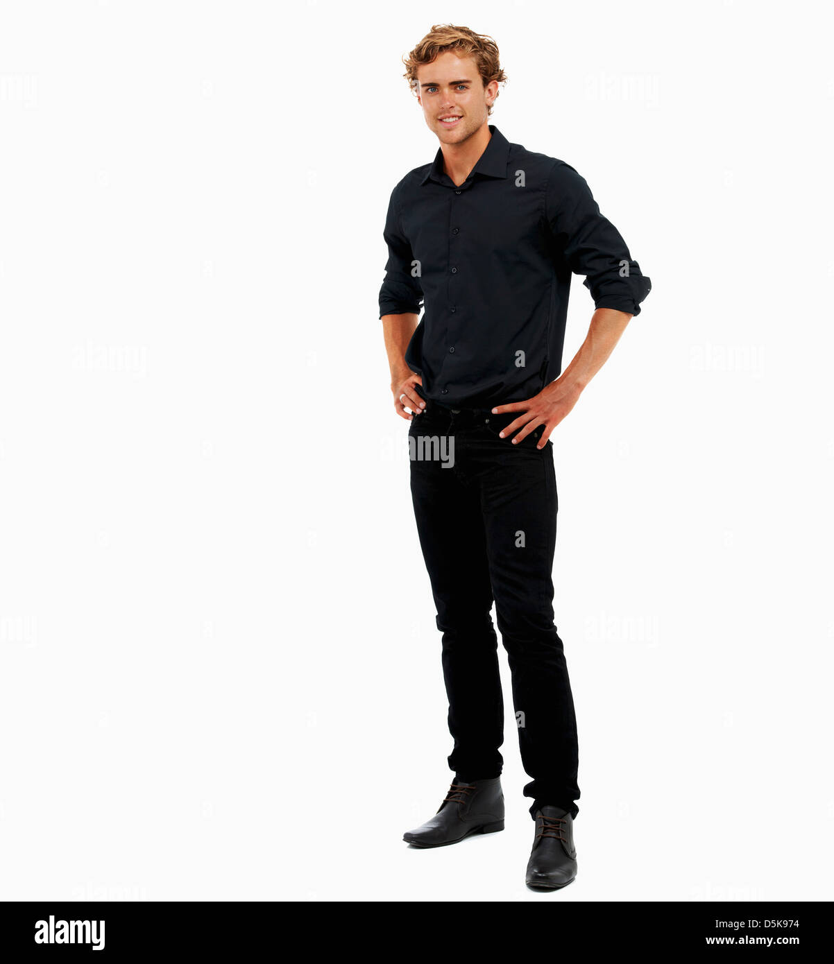 Content standing Cut Out Stock Images & Pictures - Alamy