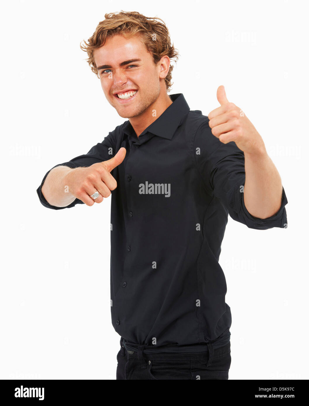 Man thumbs up portrait hi-res stock photography and images - Alamy