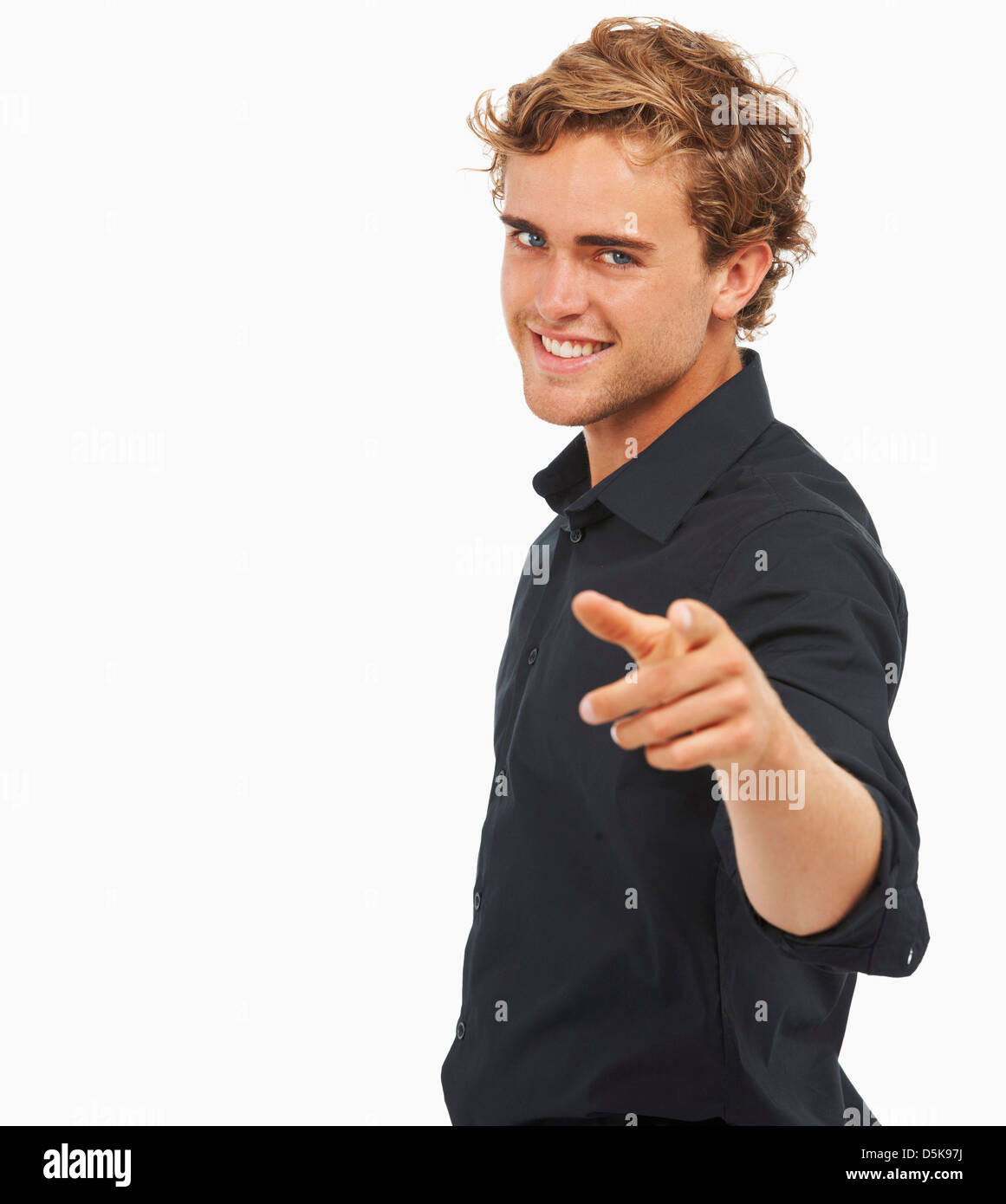 Man pointing down hi-res stock photography and images - Alamy