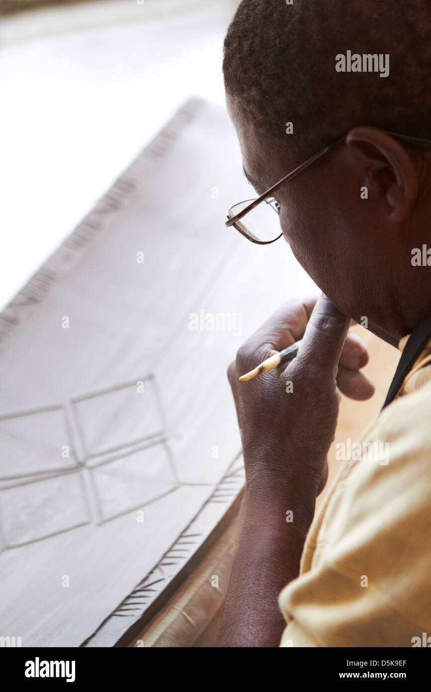 Man concentrating on design Stock Photo - Alamy