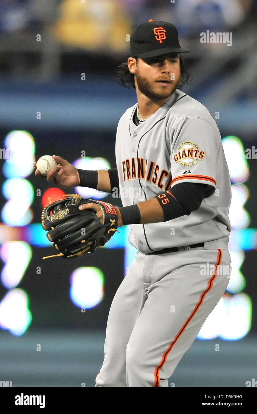 Los Angeles, CA. April 3, 2013. San Francisco Giants shortstop Brandon ...