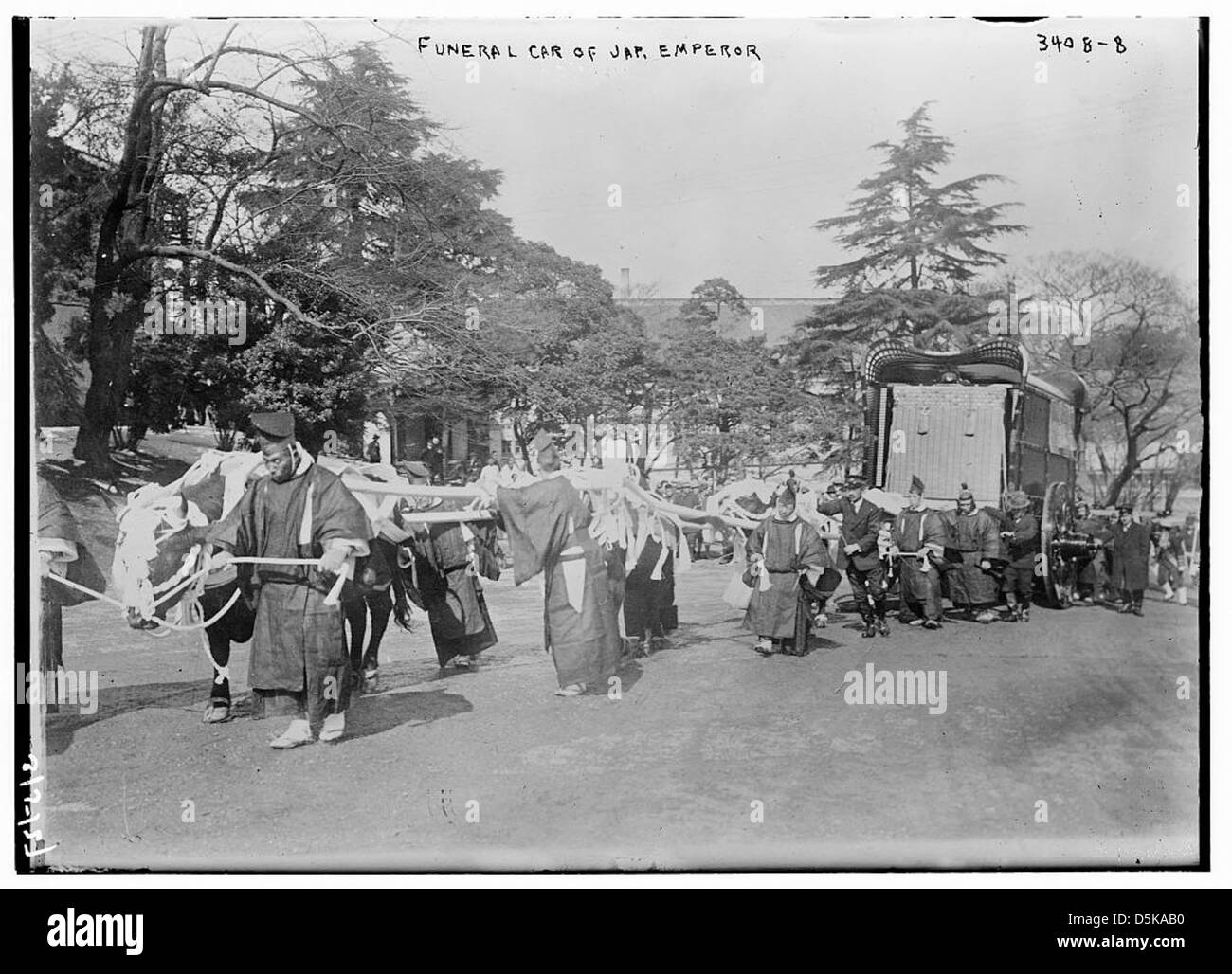 The funeral car of the Japanese Emperor in 1927, captured in this ...