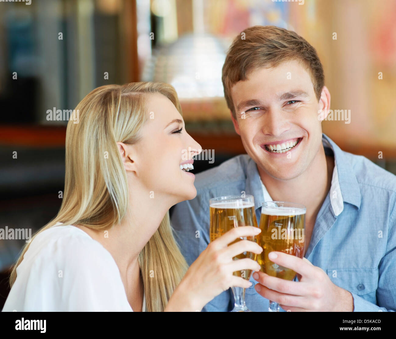 Flirting couple bar hi-res stock photography and images - Alamy