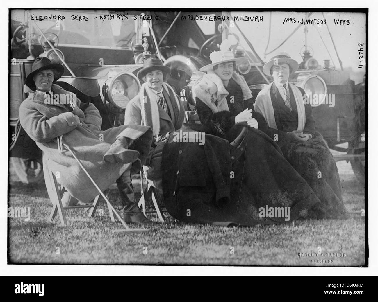 This photograph shows four women: Eleonora Sears, Kathryn Steele, Mrs ...