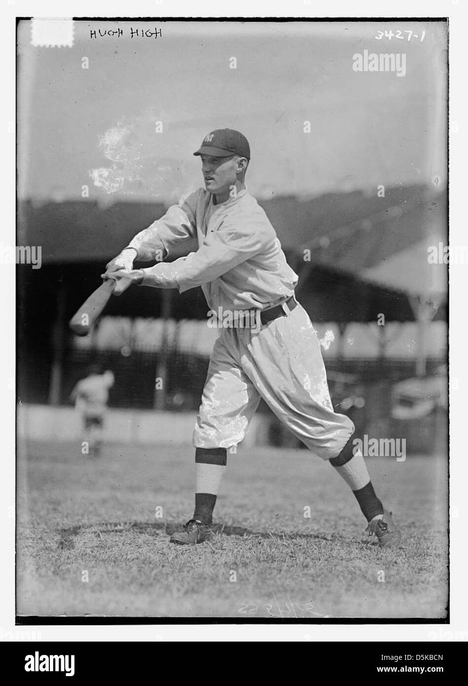 A photograph of Hugh High, a baseball player for the New York American ...