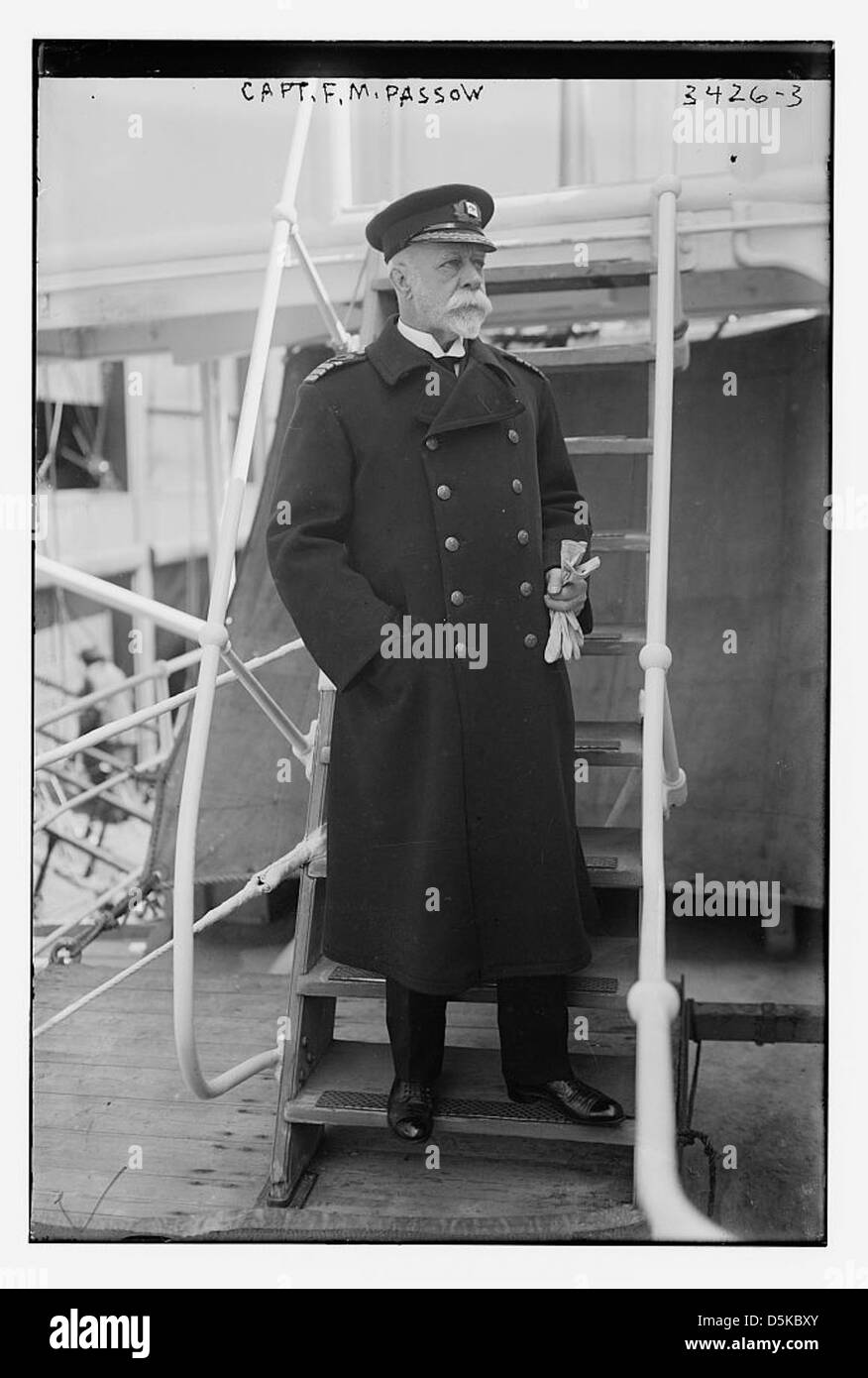 A portrait of Captain F.M. Passow, an individual captured in a ...