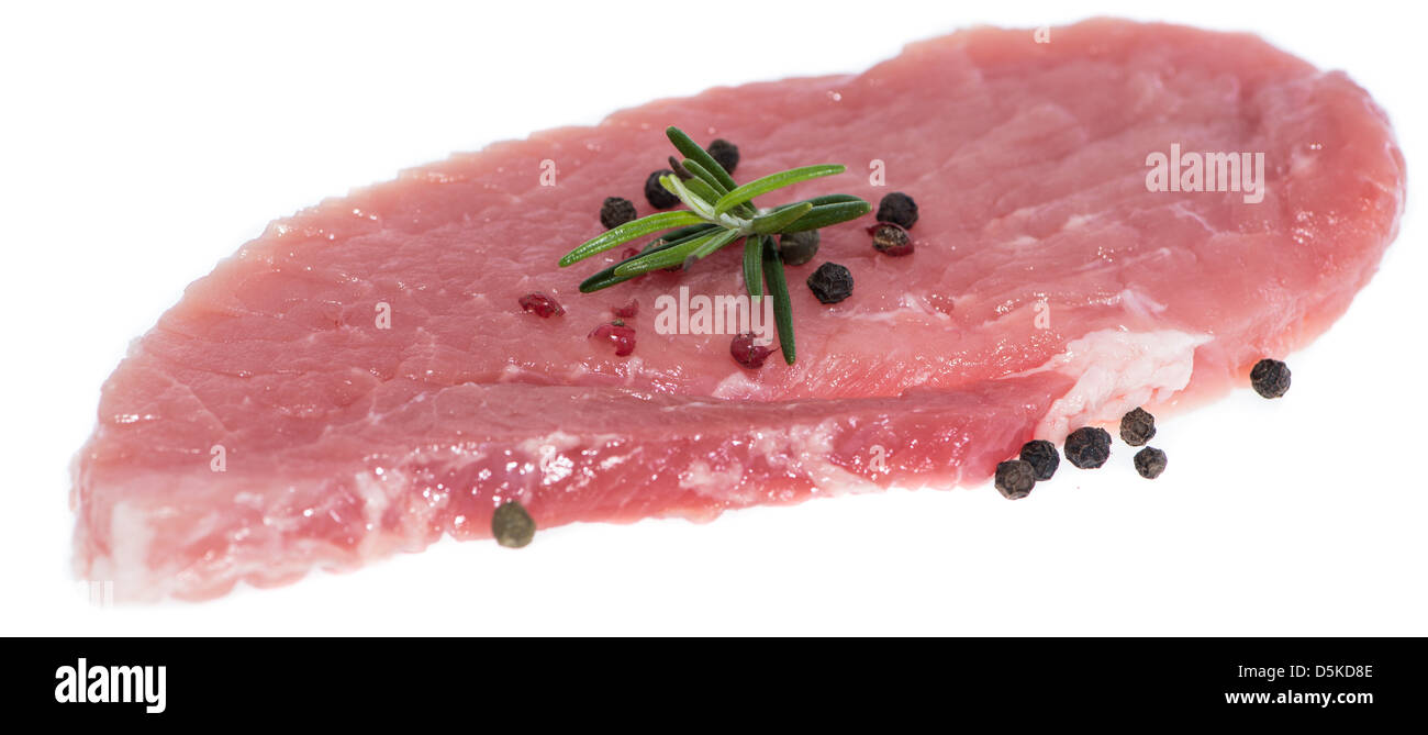 Raw Cutlet isolated on white background Stock Photo - Alamy