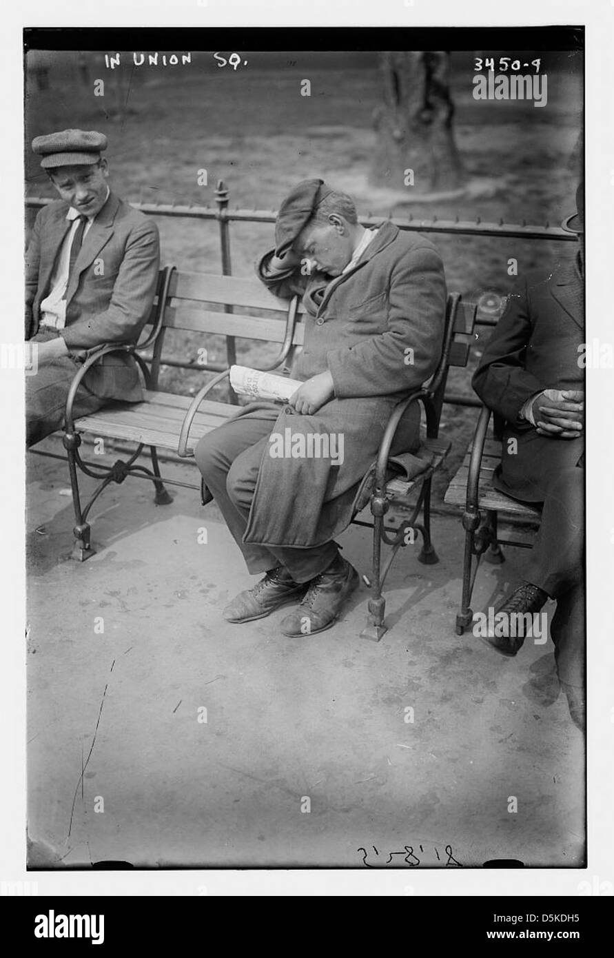 This photograph captures a scene from Union Square, New York City, with ...