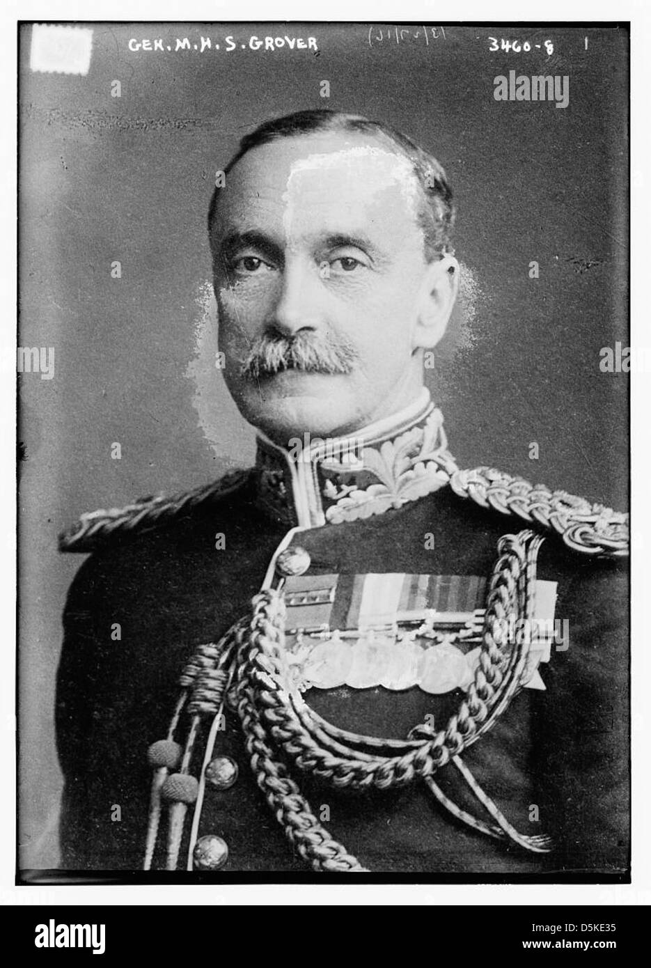 This photograph features General M.H.S. Grover, a British Army officer ...