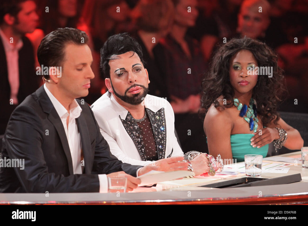 Roman Frieling, Harald Gloeoeckler, Motsi Mabuse on German RTL TV show ...
