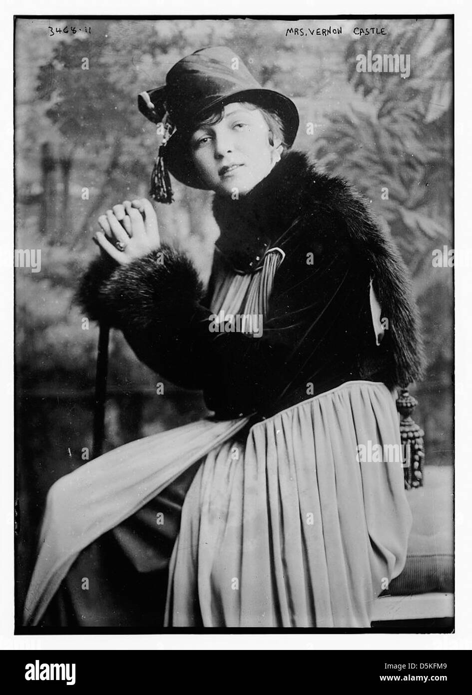 A portrait of Mrs. Vernon Castle, also known as Irene Castle, famous ...