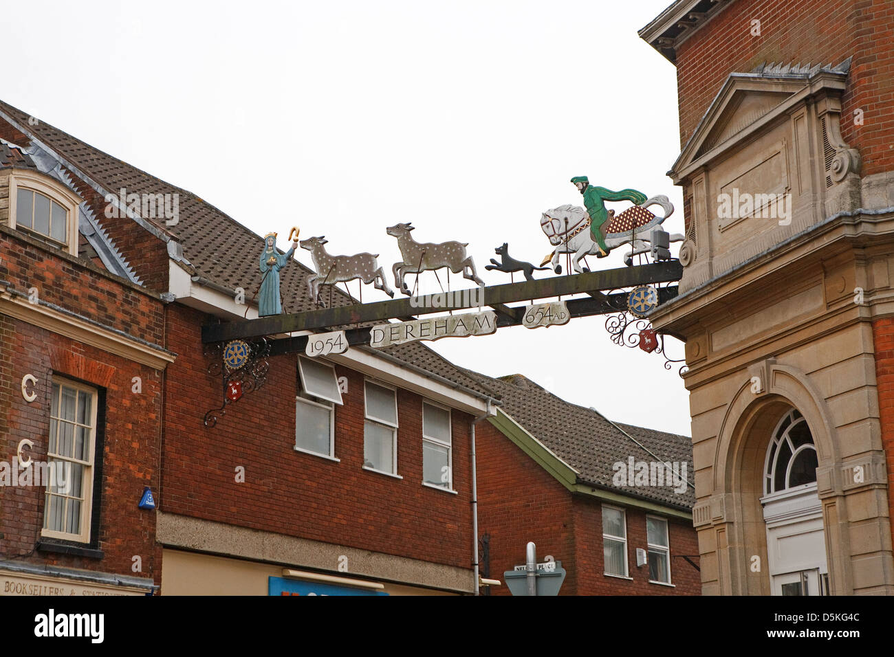 Christmas lights in Dereham Norfolk Stock Photo - Alamy