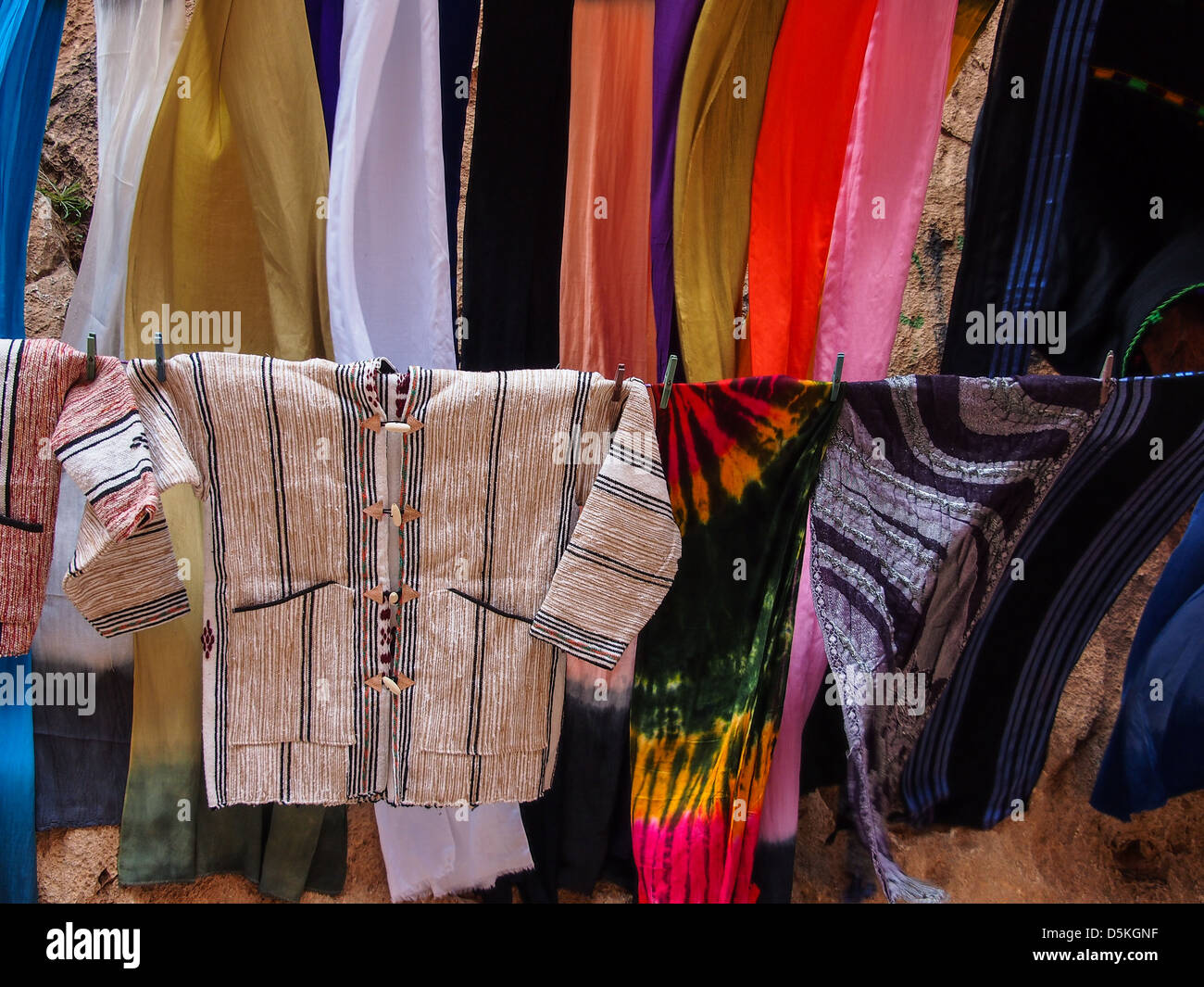 Colors of morocco towels and scarfs Stock Photo - Alamy