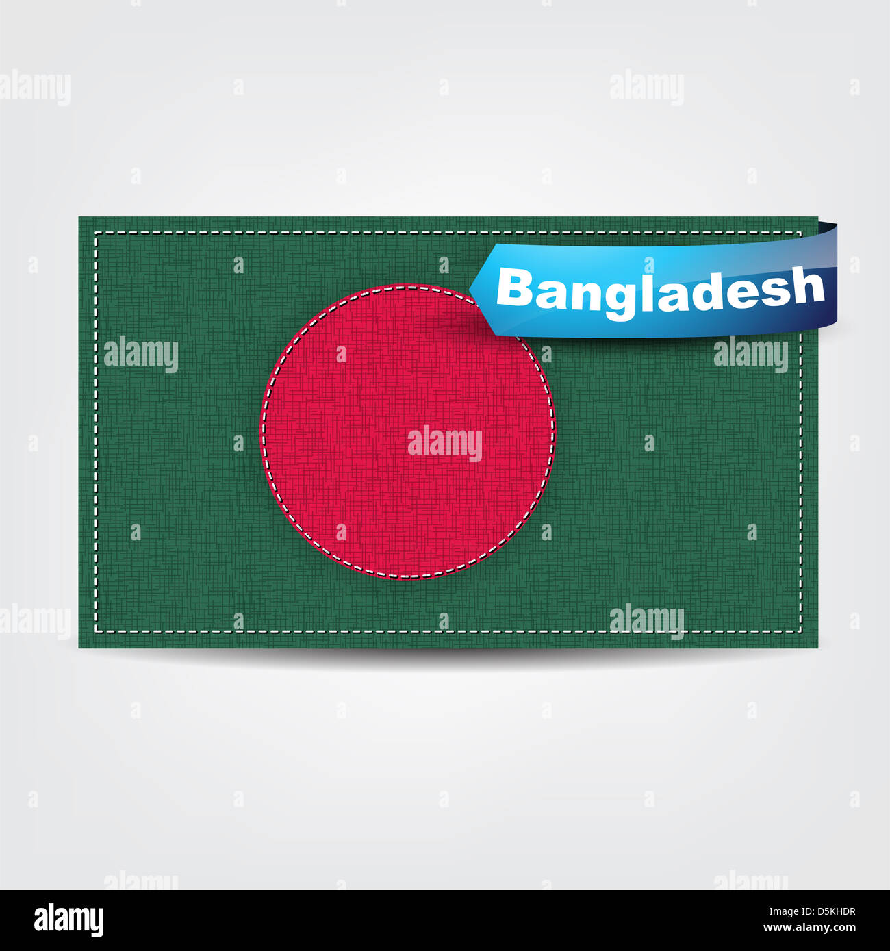 Fabric texture of the flag of Bangladesh with a blue bow Stock Photo ...