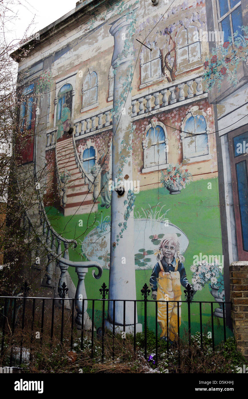 Murals and Street Art around Londons' Shoreditch District Stock Photo ...