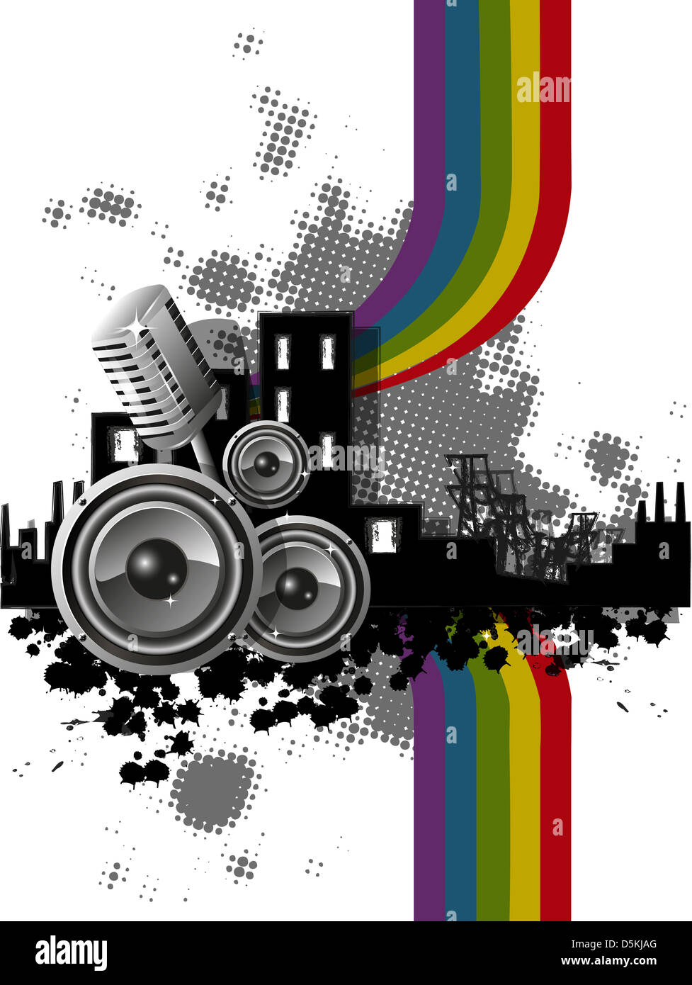 abstract illustration with a pattern on a musical theme Stock Photo - Alamy