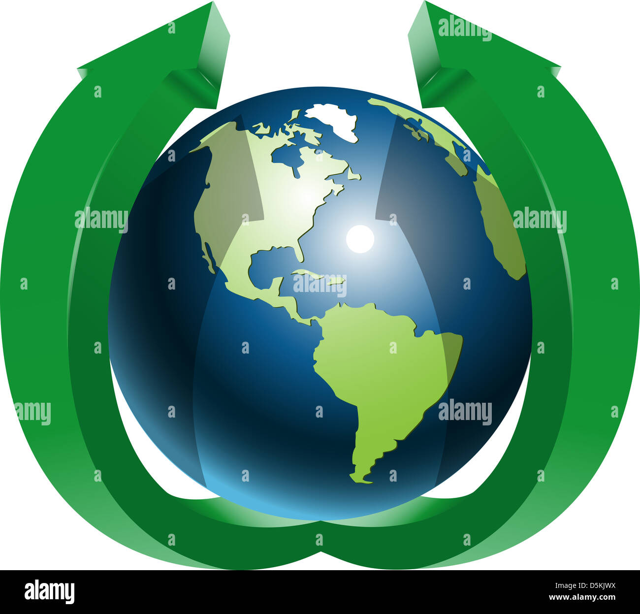Arrows around earth technology concept hi-res stock photography and ...