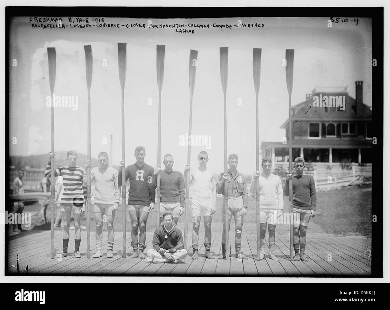 This image features the Freshman crew team from Yale University in 1915 ...