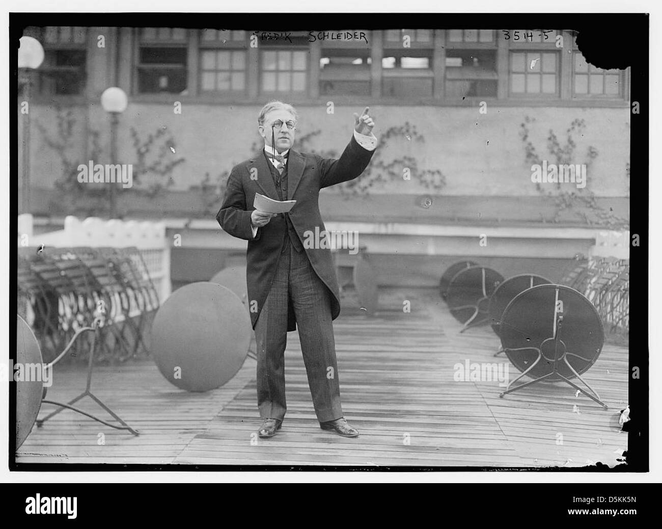 This photograph features Frederick Schleider, likely a notable ...