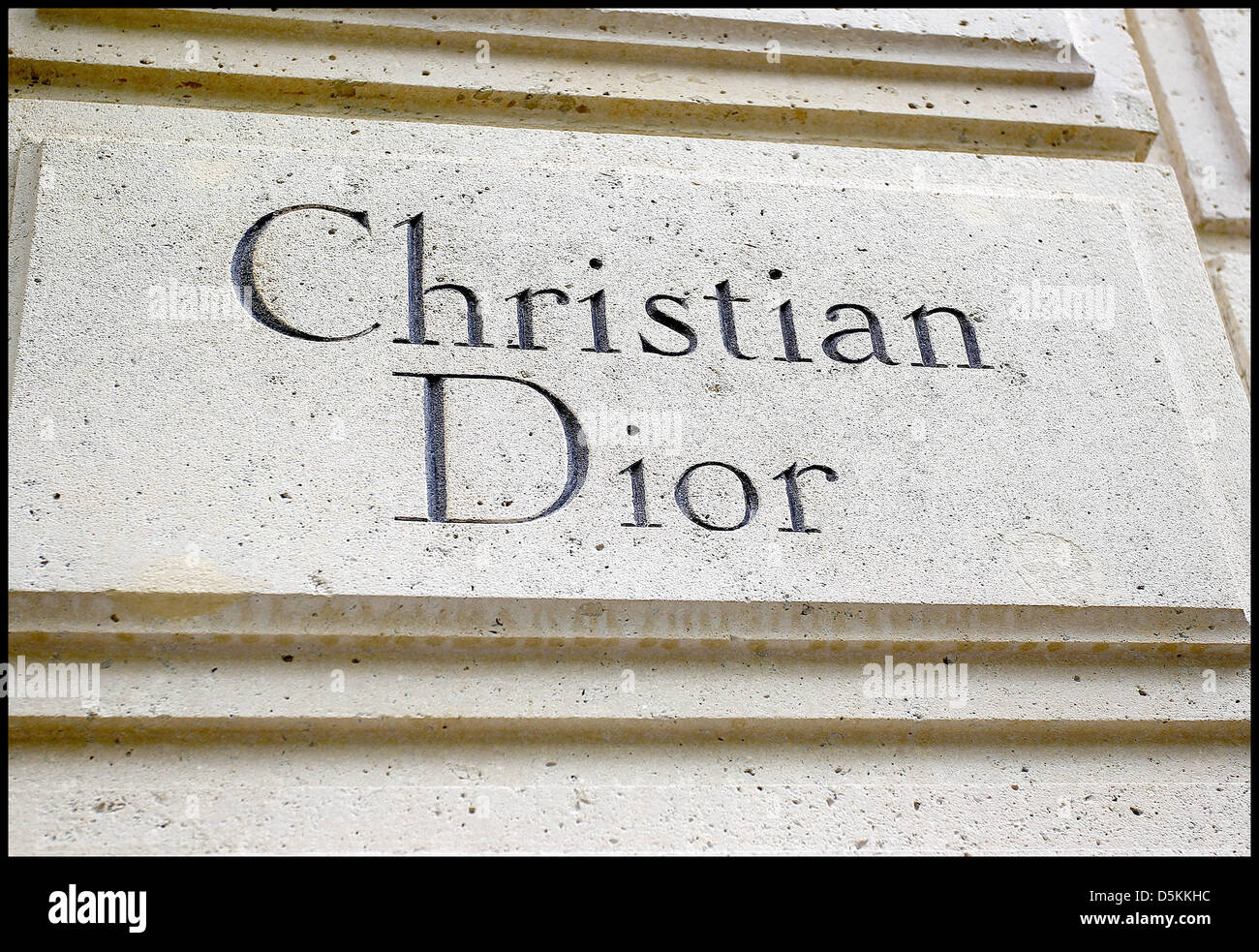 Christian Dior sign outside Christian Dior clothing store at Place ...