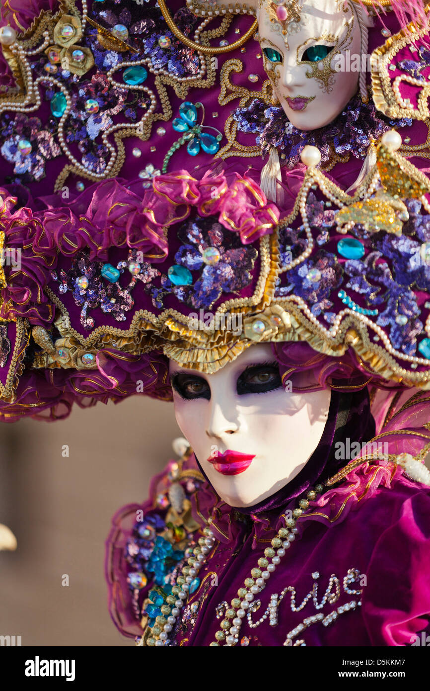 The Carnival of Venice is an annual festival and carnival goers dress ...