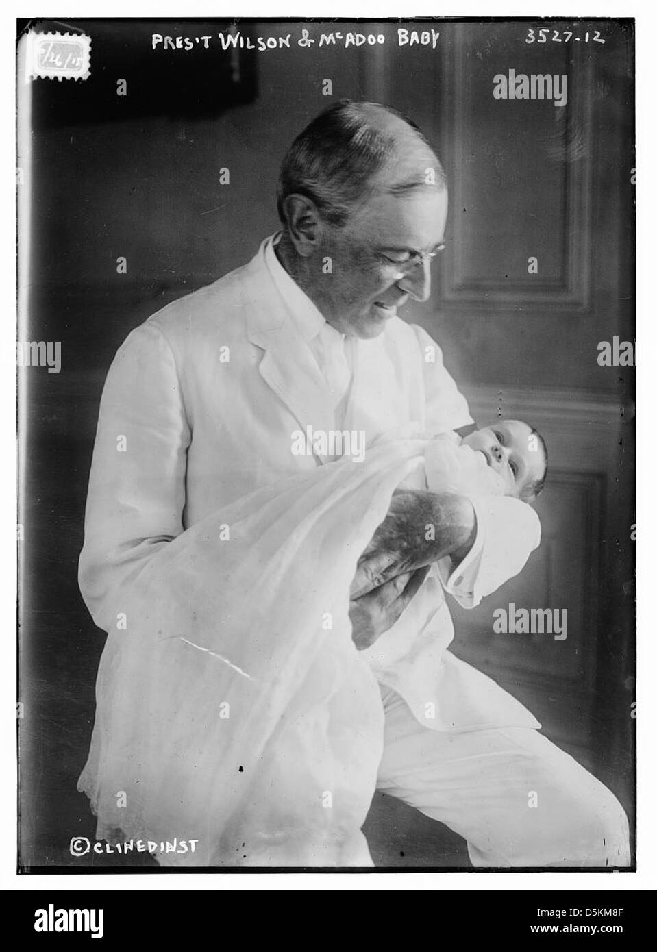 American president woodrow wilson and his family Black and White Stock ...