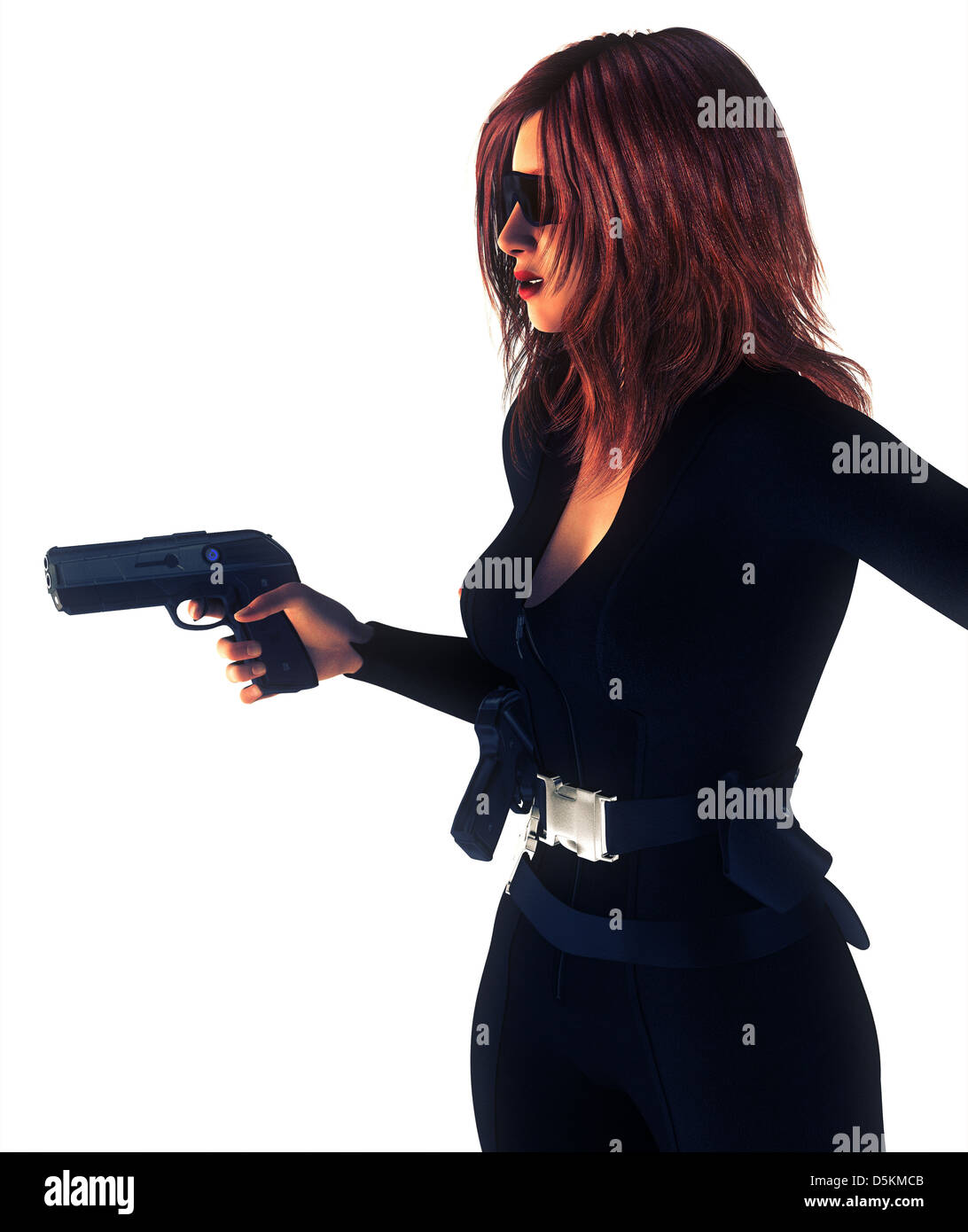 Woman lady assassin spy hi-res stock photography and images - Alamy