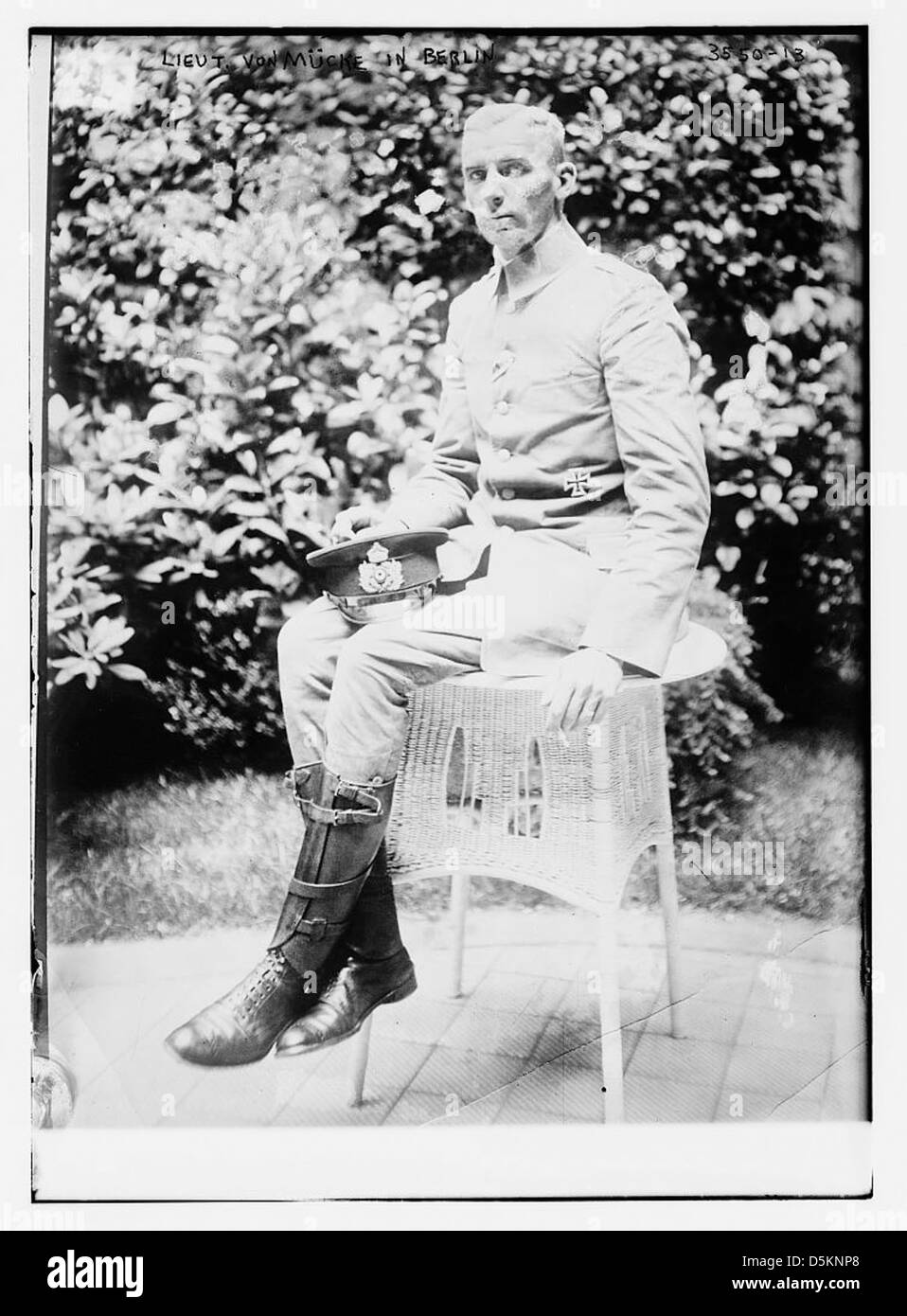 This photograph shows Lieutenant Von Mucke in Berlin, during World War ...