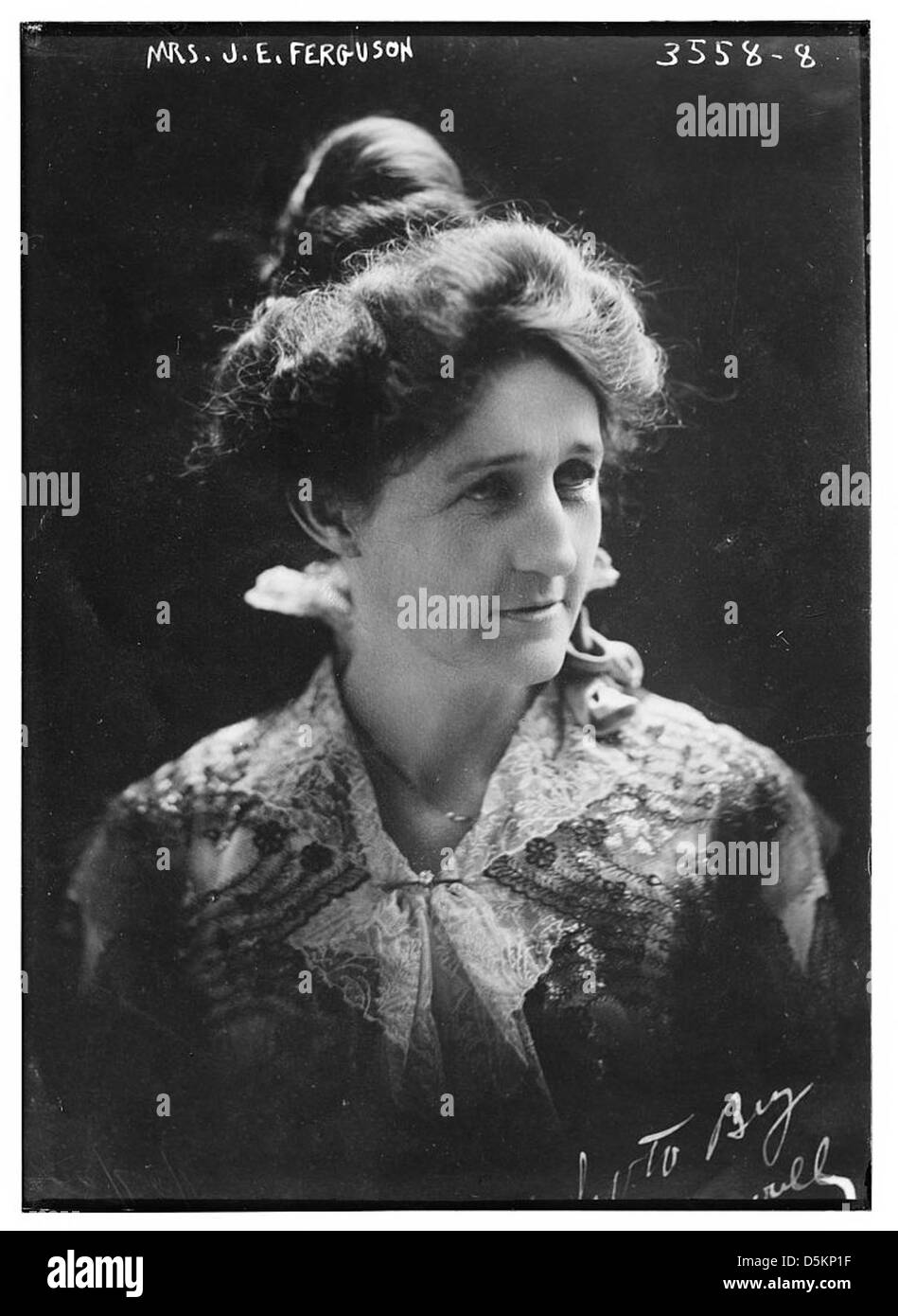 This portrait captures Mrs. J.E. Ferguson, a politician and the first ...