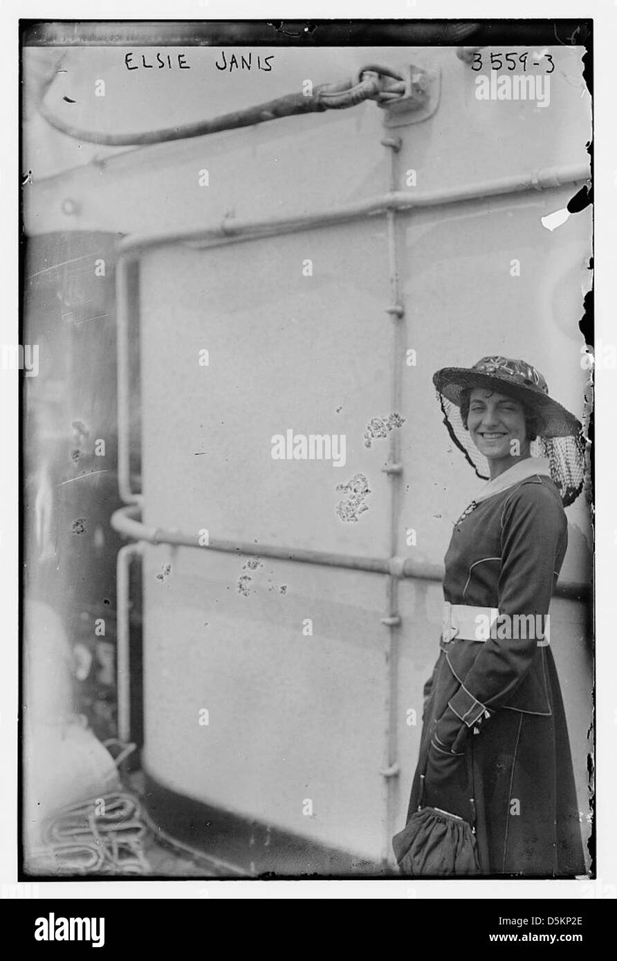 Elsie Janis, an American actress and singer, is pictured aboard the SS ...