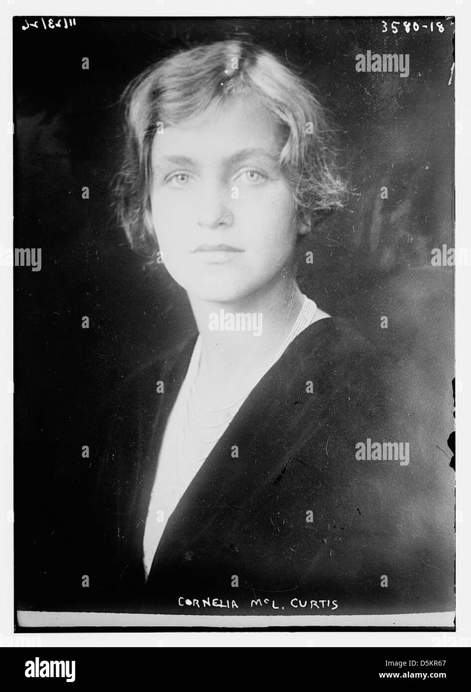 A black-and-white portrait of Cornelia Lovely McL. Curtis from around ...