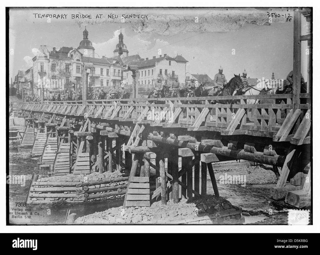 This image shows a temporary bridge at Neu Sandeck, highlighting its ...